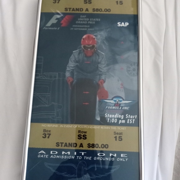 Grand Prix | Art | 202 Sap Usa Formula One Grand Prix Admission Poster ...